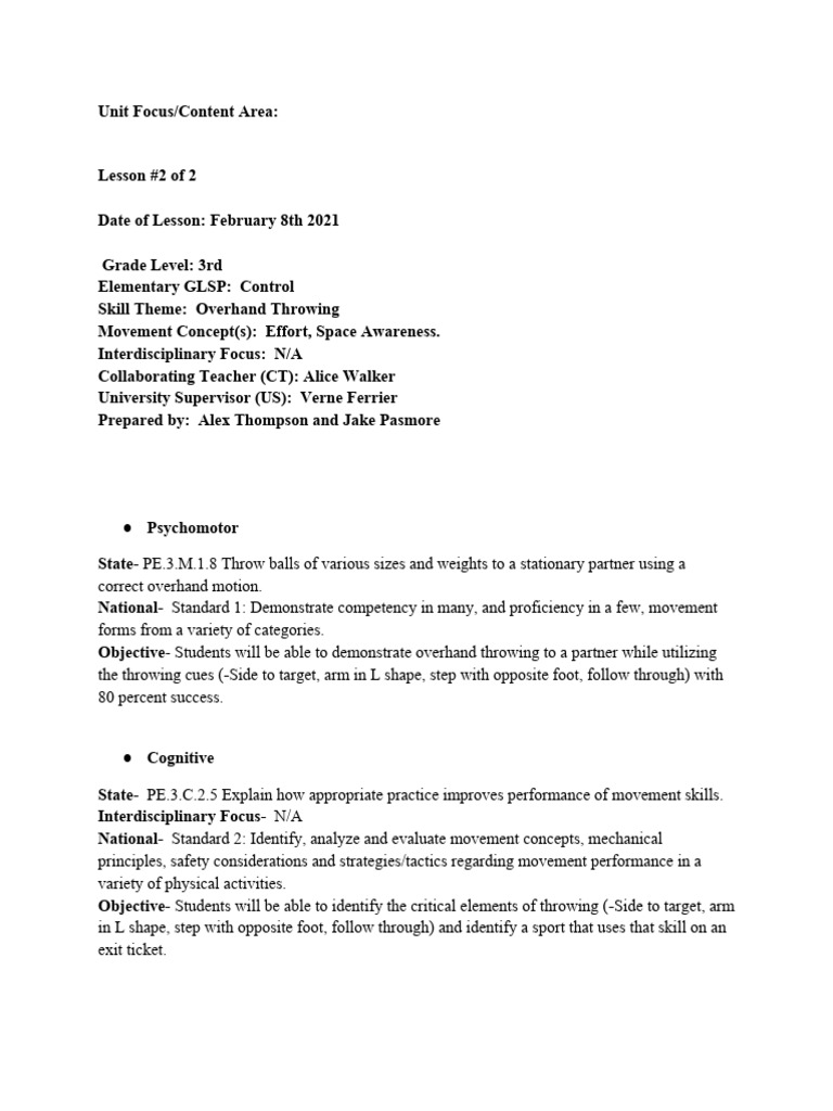 Overhand Throwing 2 | Download Free PDF | Pitcher | Cognitive Science