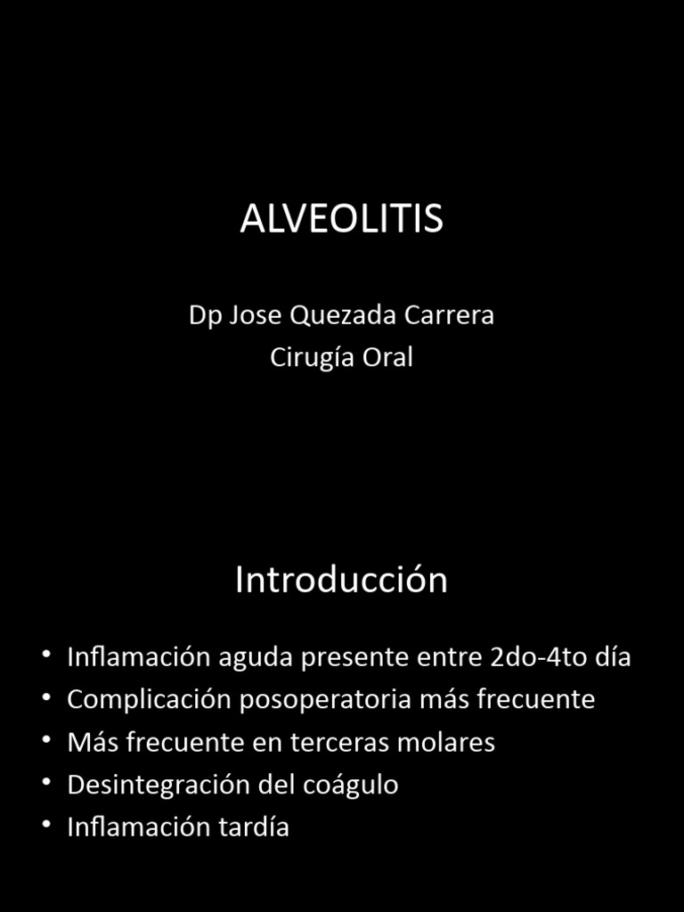 TEMA 9 - Alveolitis. Tipos y Tratamiento | PDF | Coagulación | Especialidades Medicas