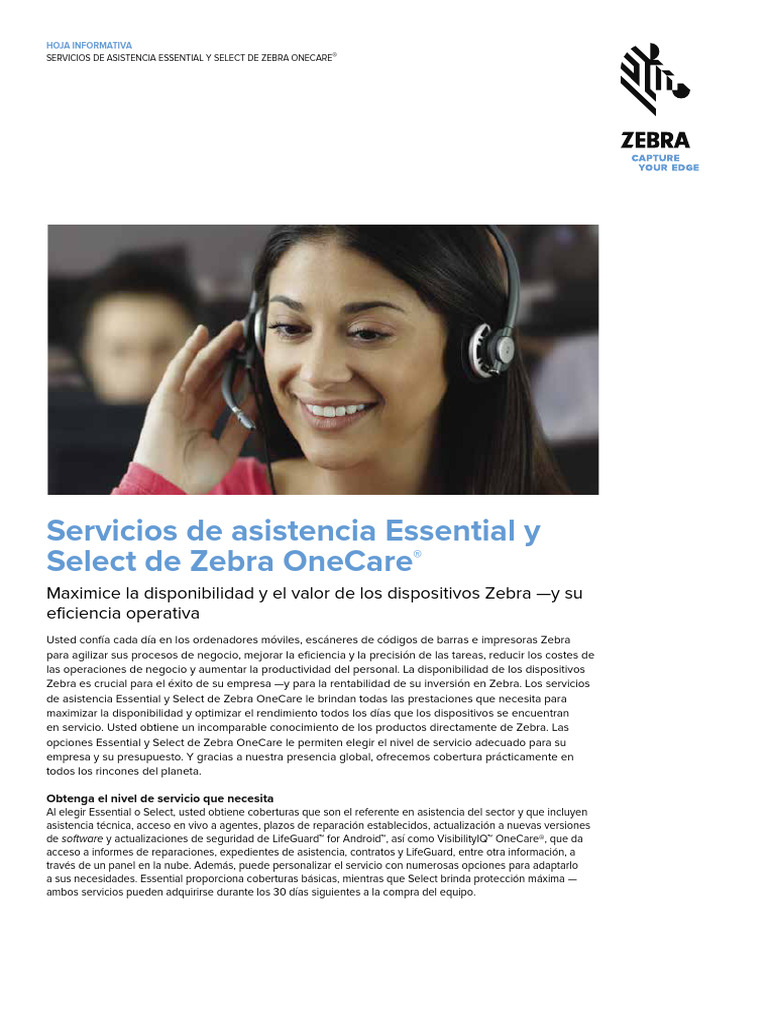 Zebra Onecare Essential and Select Fact Sheet Es Es | PDF | Android ...