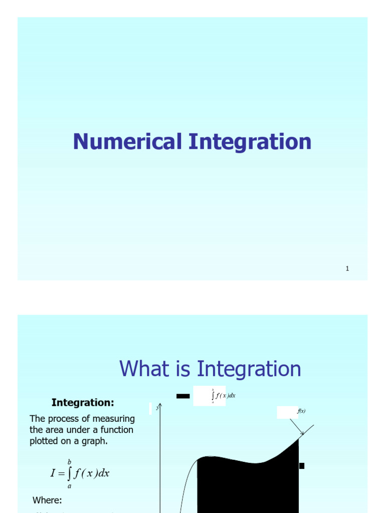 Numerical Integration | PDF | Integral | Area Numerical Integration | PDF | Integral | Area