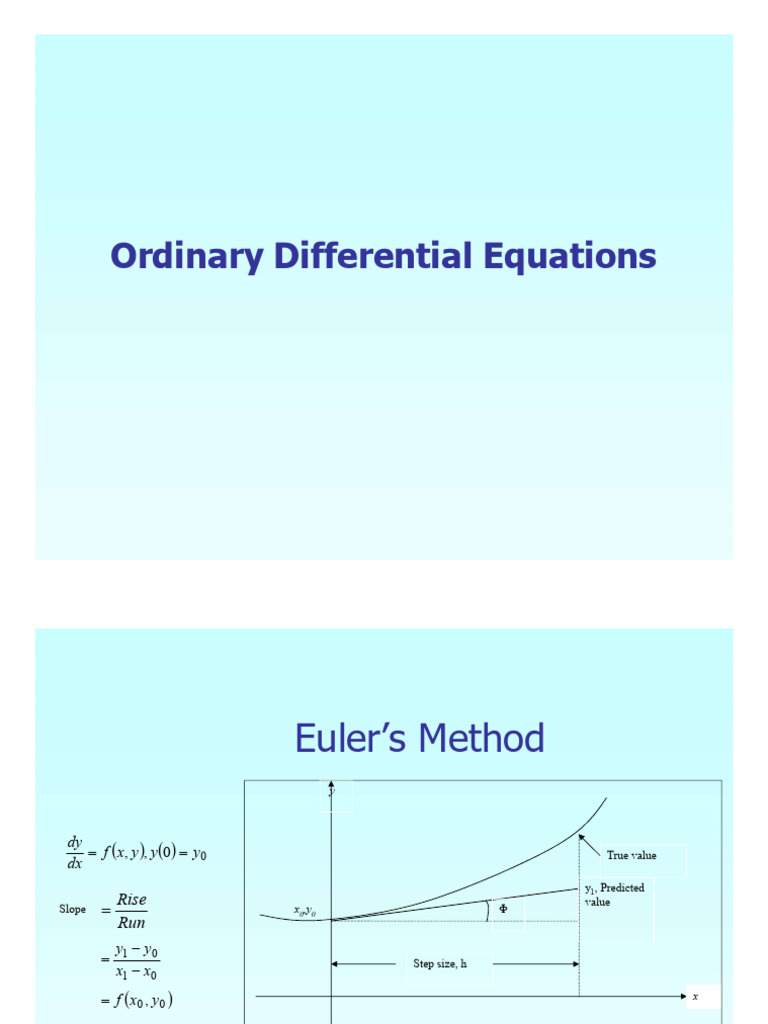 Numerical Ode Pdf Mathematics Of Computing Applied Mathematics 