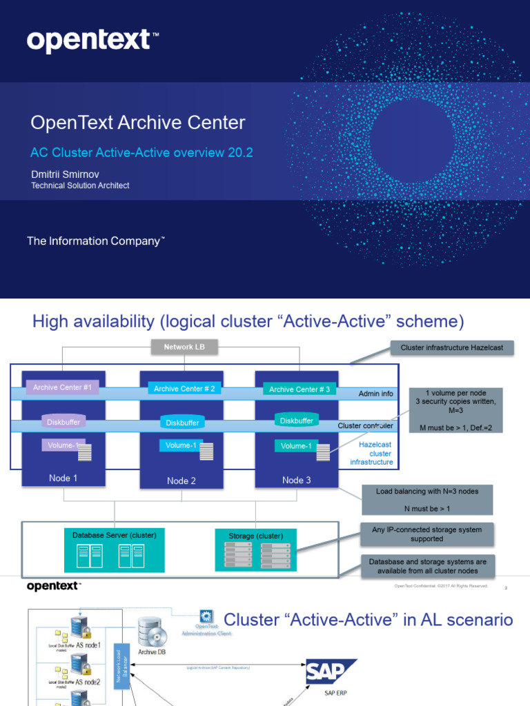 OpenText Archive Center Cluster SDW 2022 | PDF | Computer Cluster | Computer Data Storage