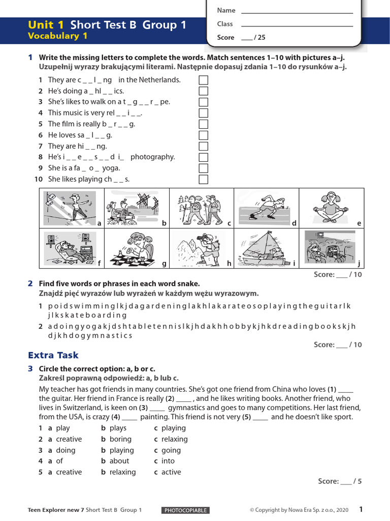 TeenExplnew U1 SHORT B gr1 | PDF