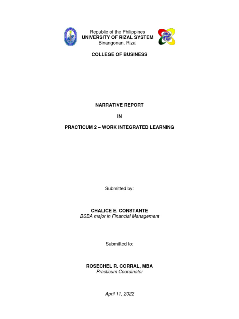 A OJT Narrative Report Format | PDF | Cognition