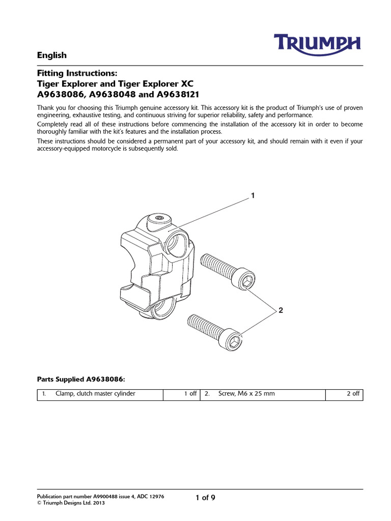 Tiger Heated Grips | PDF | Motorcycle | Electrical Connector