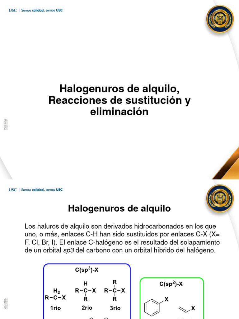 Haluros de Alquilo (2023) - Version Clase | PDF | Solvente | Ciencias ...