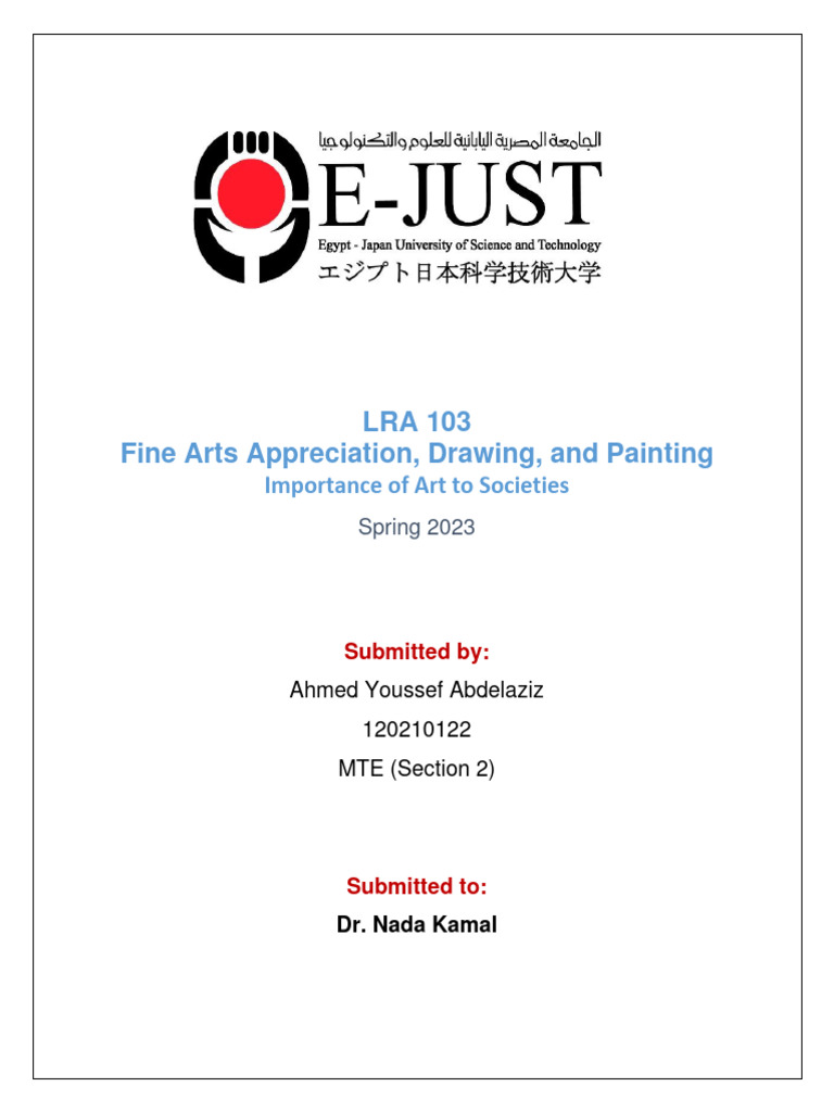 LRA 103. Assignment 2 | PDF | Paintings | Vision
