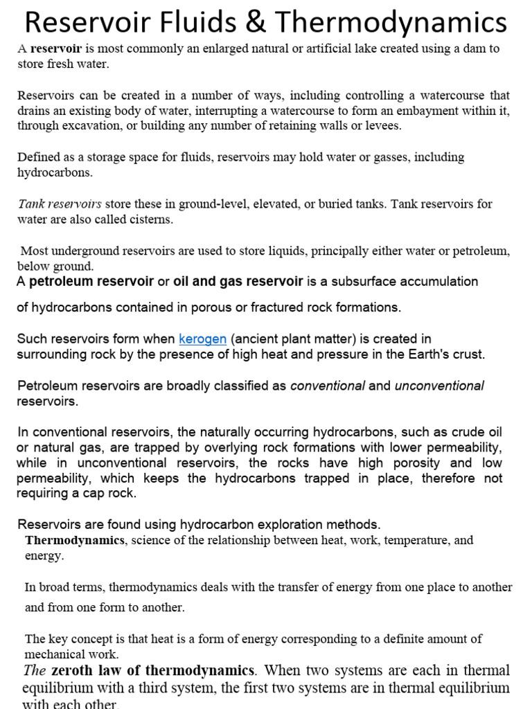 Reservoir Fluids and Thermodynamics Guide | PDF | Petroleum Reservoir ...