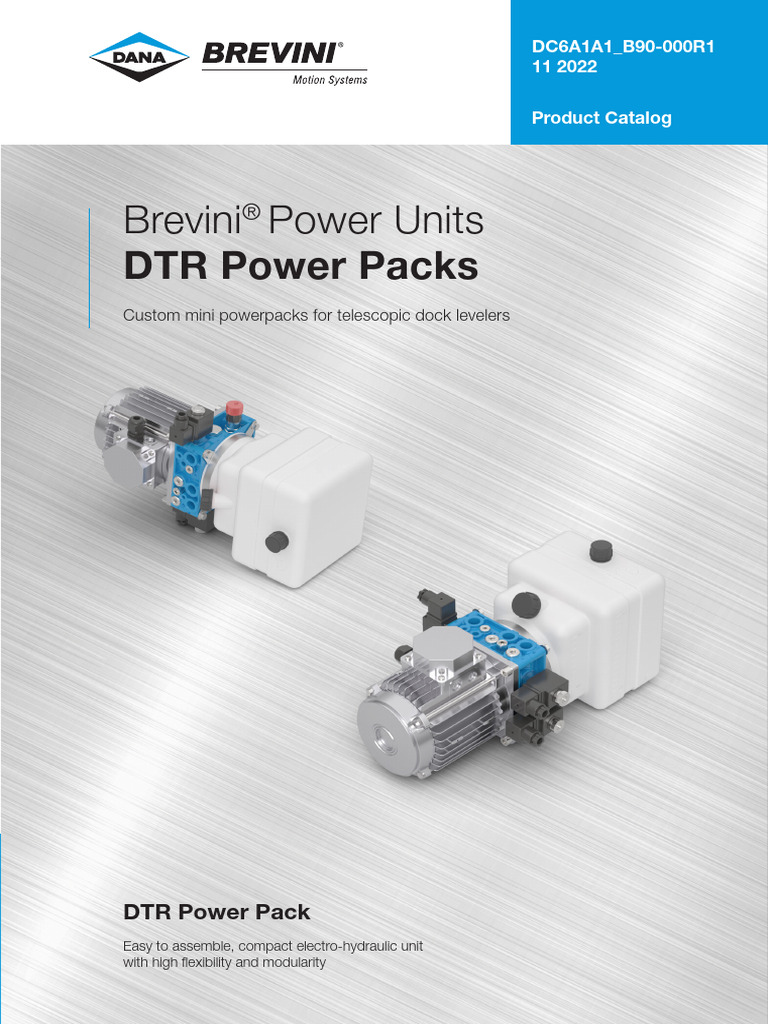 DC6A1A1 B90 000R1 Brevini Catalogue DTR Power Packs | PDF | Valve | Pump