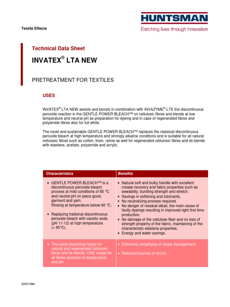 Invatex Lta New | PDF | Fibers | Textiles
