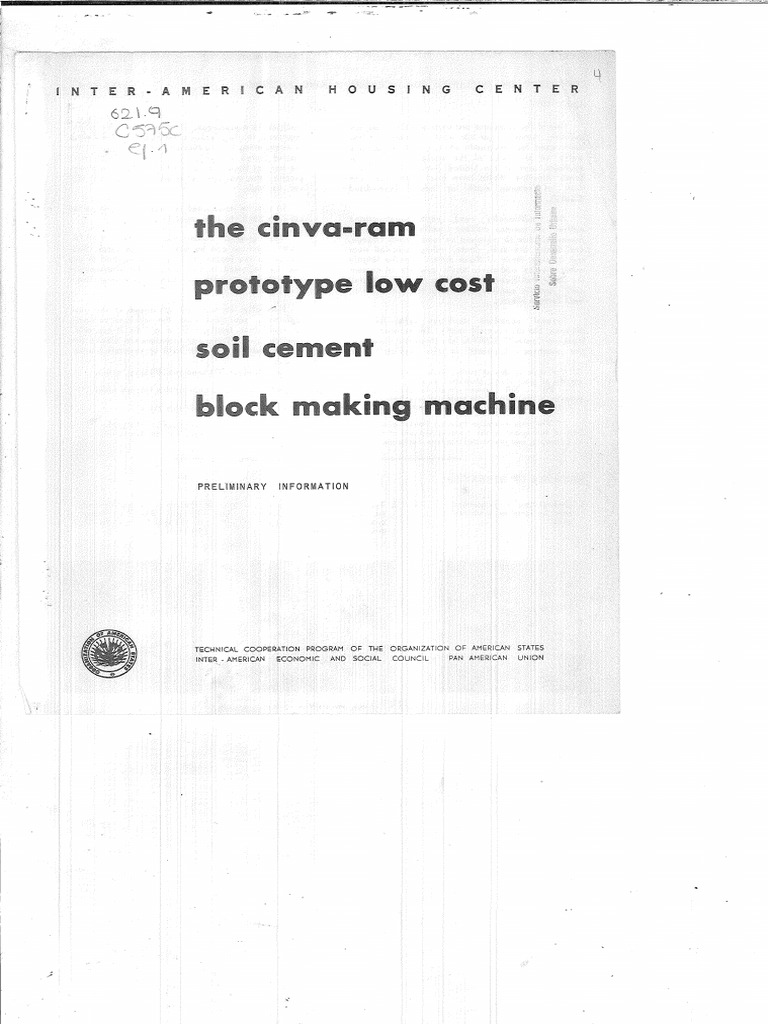 Cinva-Ram PrototypeLowCost SoilCement | PDF