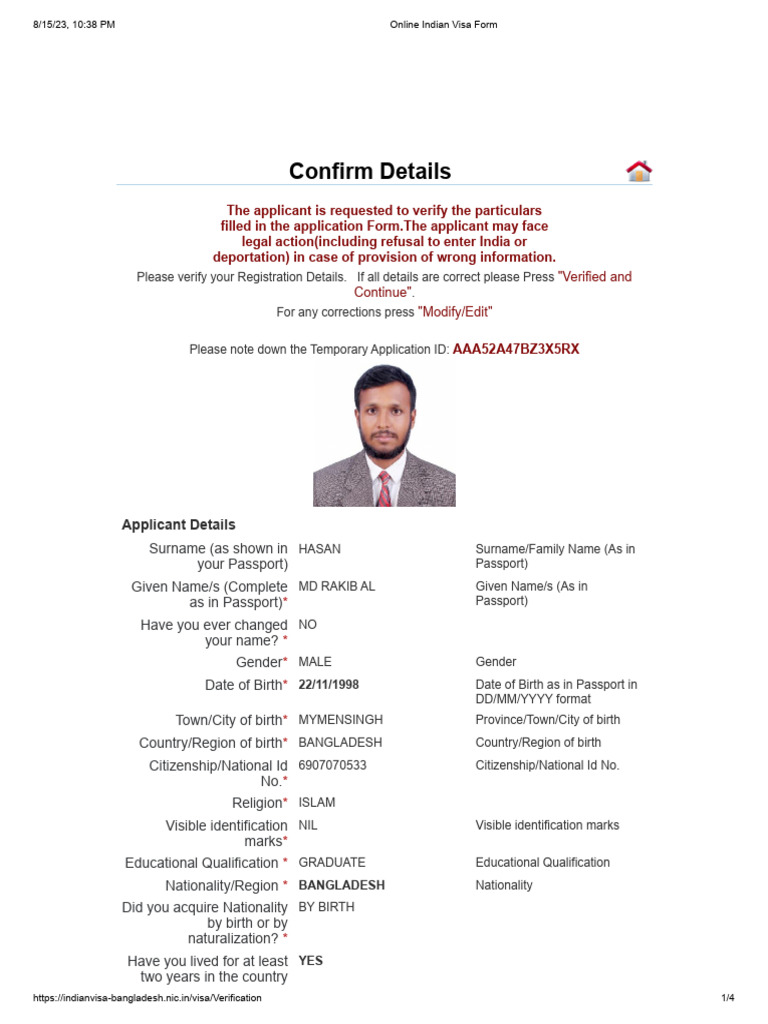 Online Indian Visa Form | PDF | Travel Visa | Identity Document Online Indian Visa Form | PDF | Travel Visa | Identity Document