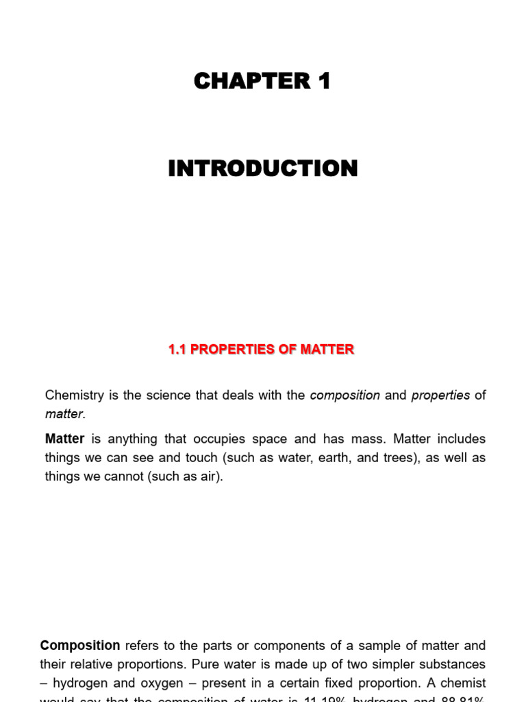 Che 1001 Cha. 1 Introduction (Basic Tools of Chemistry) | PDF | Mole (Unit) | Ion