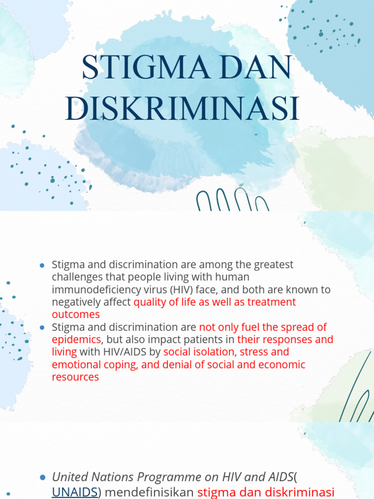 Stigma Dan Diskriminasi | PDF | Social Stigma | Hiv/Aids