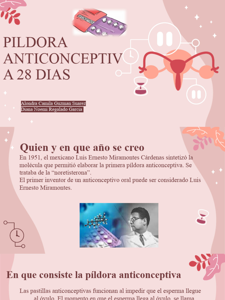 Pildora Anticonceptiva | PDF | Píldora anticonceptiva oral combinada | Control de la natalidad