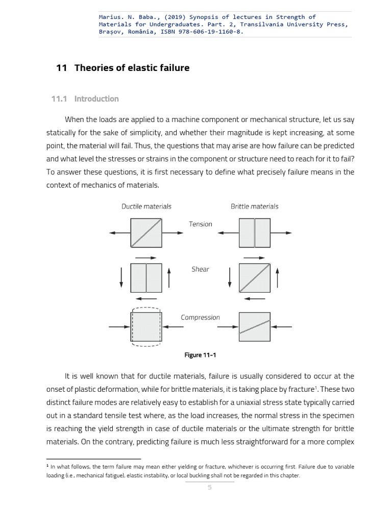 Chapter-11 Theories of Elastic Failure SL-SoM-2 2019 | PDF | Strength Of Materials | Stress ...