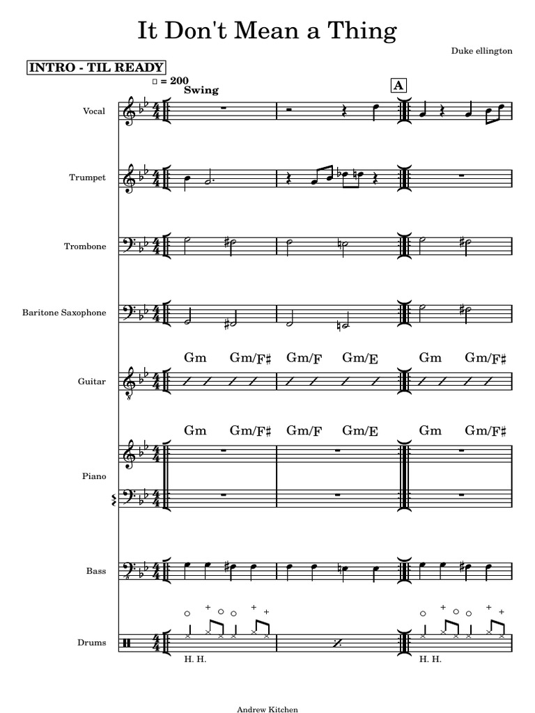 It Dont Mean a Thing if It Aint Got That Swing Ella Fitzgerald | PDF ...