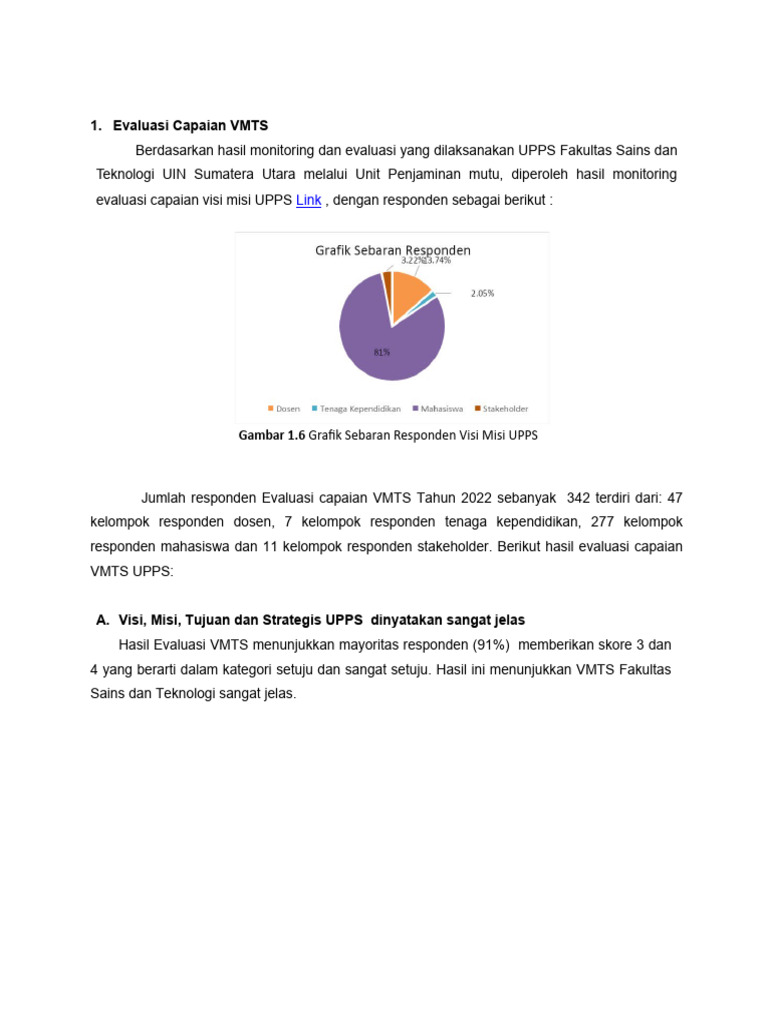 Evaluasi Capaian VMTS | PDF