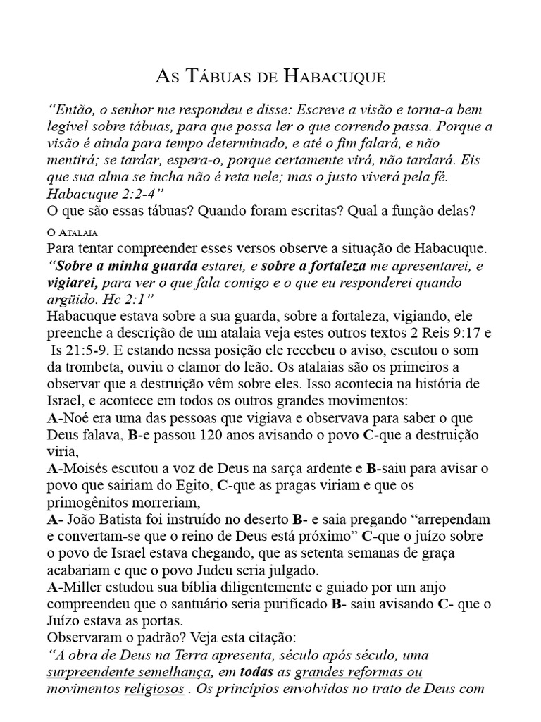 Por Que A Oração De Habacuque É Tão Importante – CISHZD