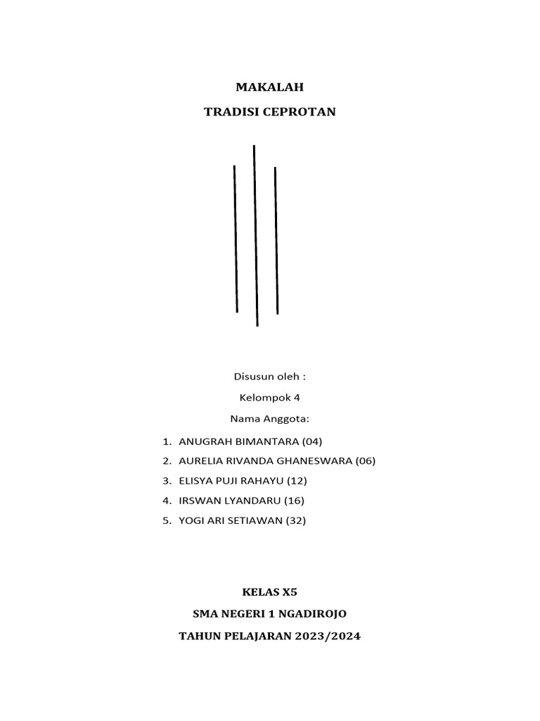 Tradisi Ceprotan di Desa Sekar | PDF