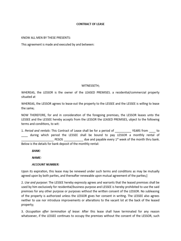 Apartment Lease Agreement Template | PDF | Lease | Natural Resources Law