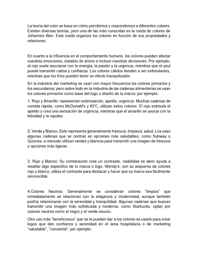 Teoria Del Color - Flores Valeria - 6C | PDF | Color | Rojo