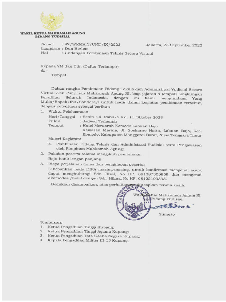 Undangan Pembinaan | PDF