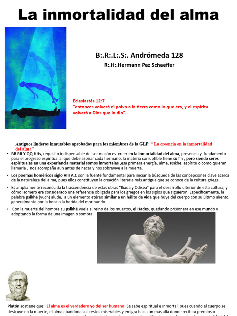 La Inmortalidad Del Alma | PDF | Alma | Inmortalidad