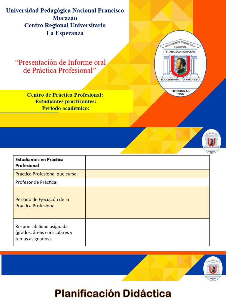 Presentación Informe Oral de Practica Profesional | PDF