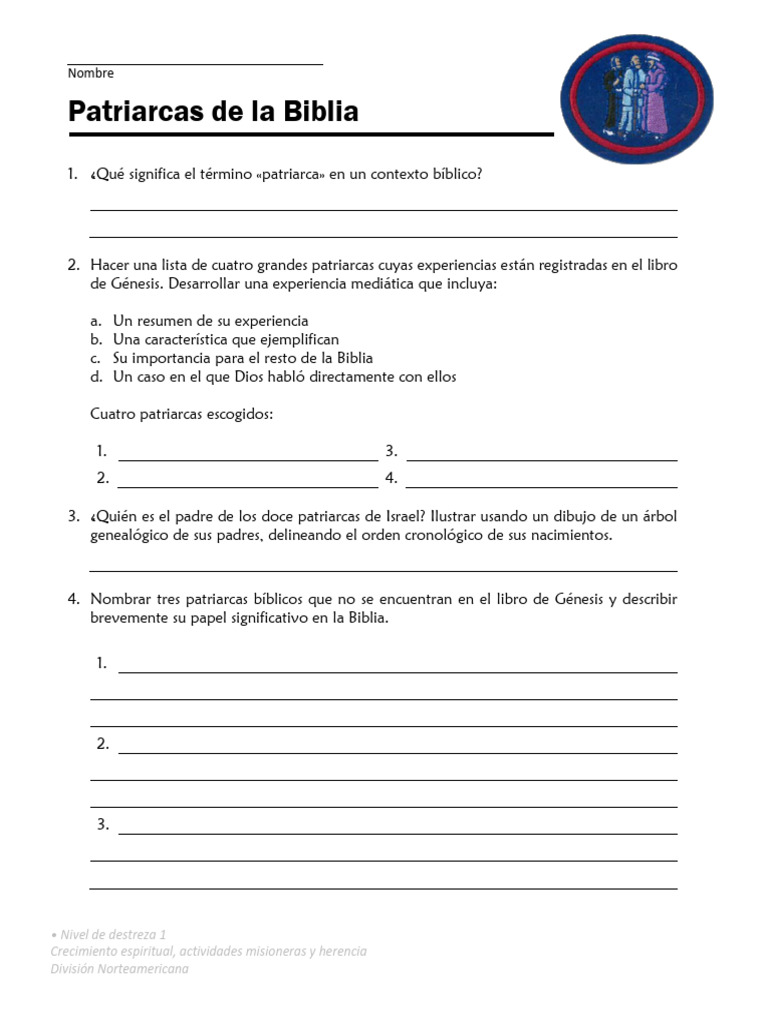 Patriarcas de La Biblia | PDF | Libro del Génesis | Biblia