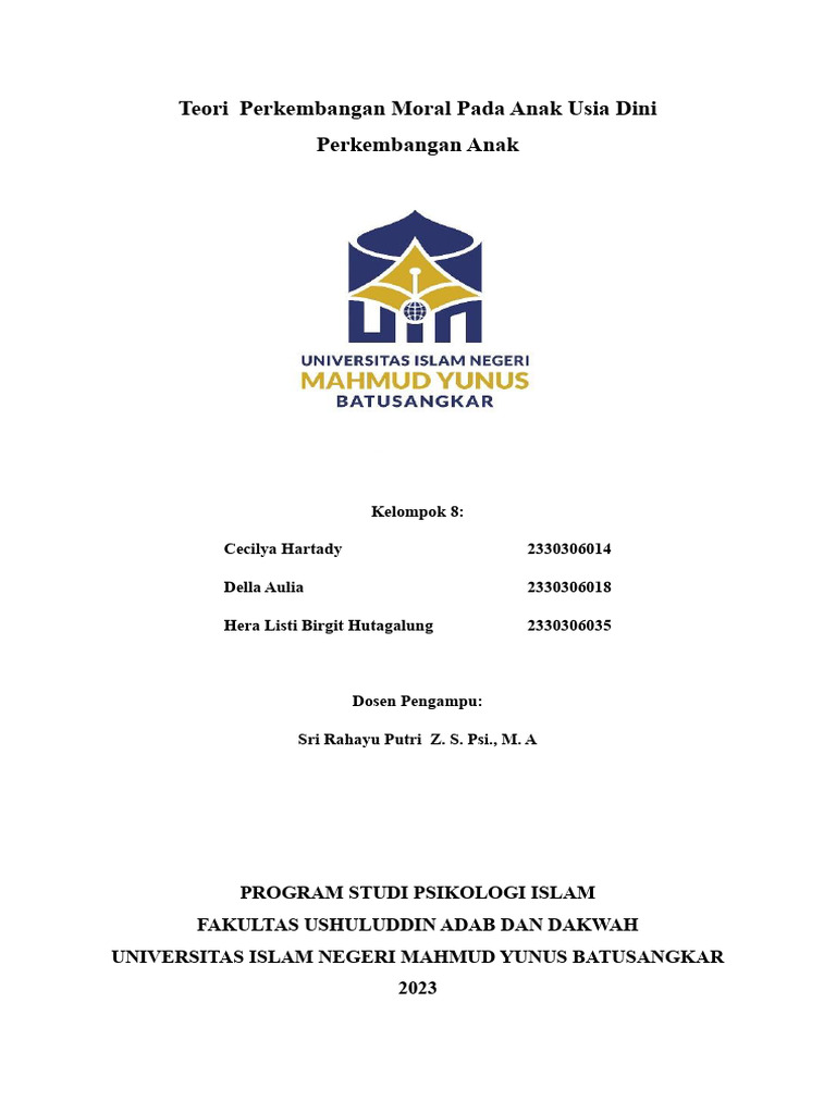 Revisi Makalah Psi Perkembangan Anak Kel 8 | PDF