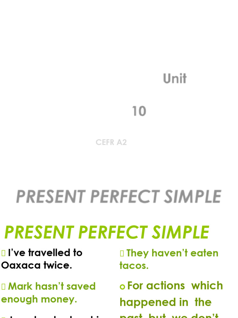 Presente Perfecto | Download Free PDF | Languages | Foreign Language Studies