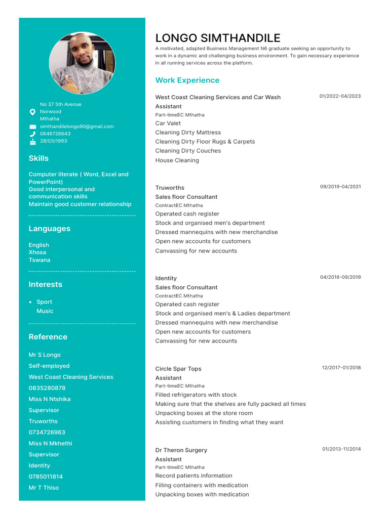 Resume Modern 07 Content Demo 417 1699936002362 | PDF