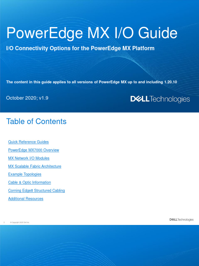 PowerEdge MX7000 Networking Guide | PDF | Network Switch | Ethernet