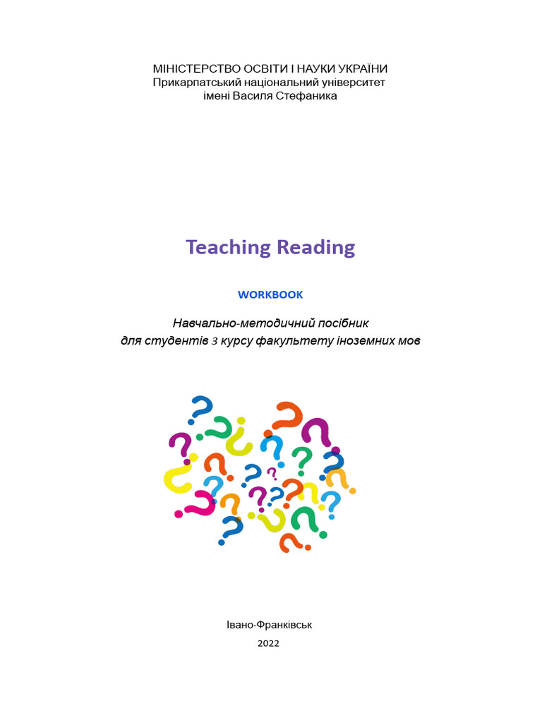 Teaching Reading - Workbook | PDF