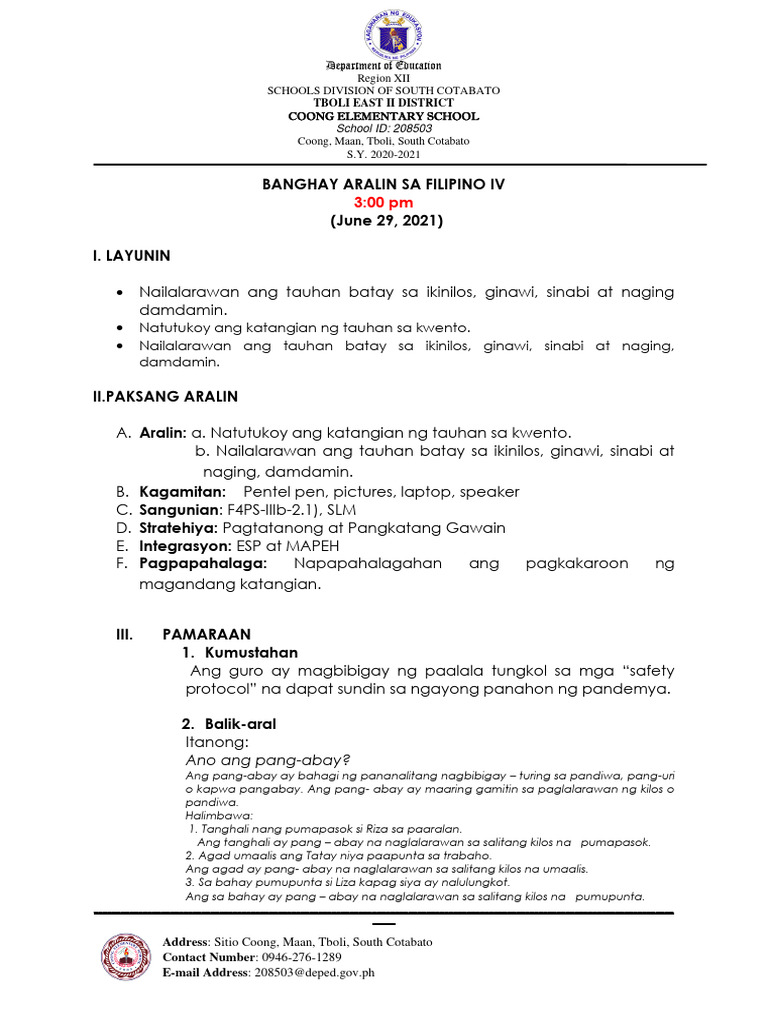 Daloy NG Pagkatuto Filipino 4 | PDF