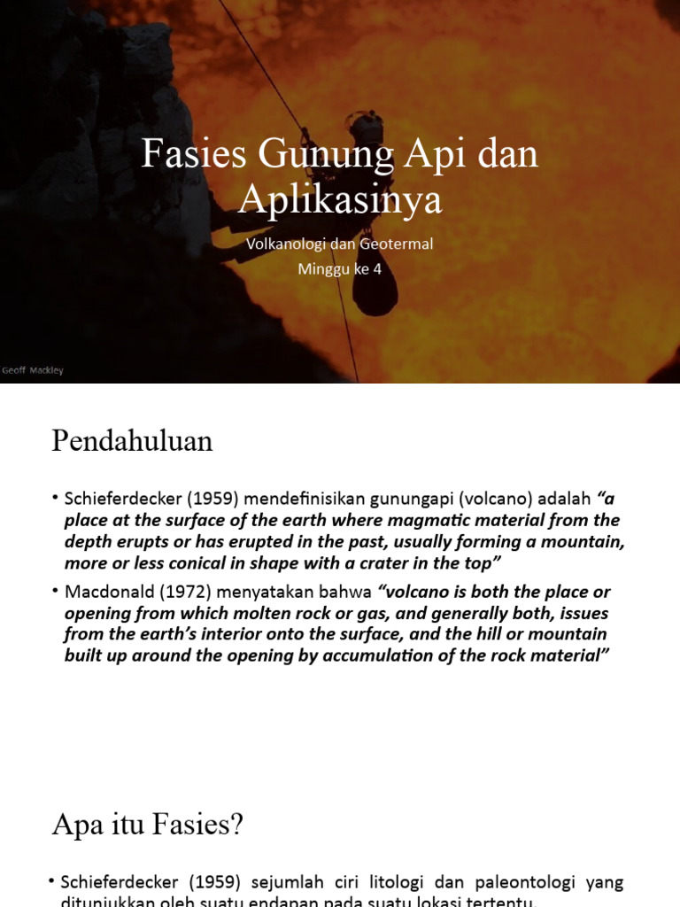 Fasies Gunung API Dan Aplikasinya | PDF | Sains & Matematika