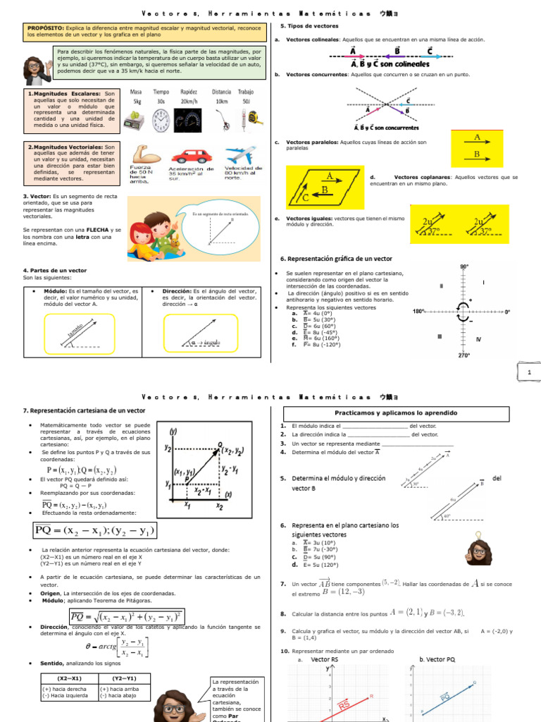 Vectores | PDF | Vector Euclidiano | Geometría euclidiana