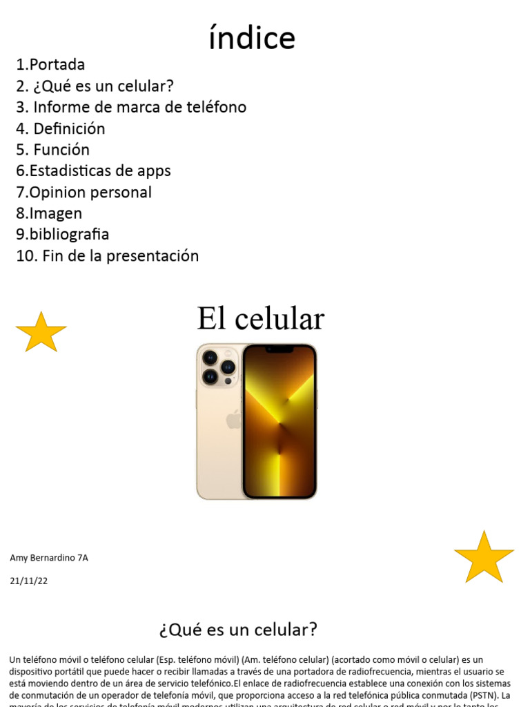 Power Presentacion Celular | PDF | Yo telefono | Teléfonos móviles