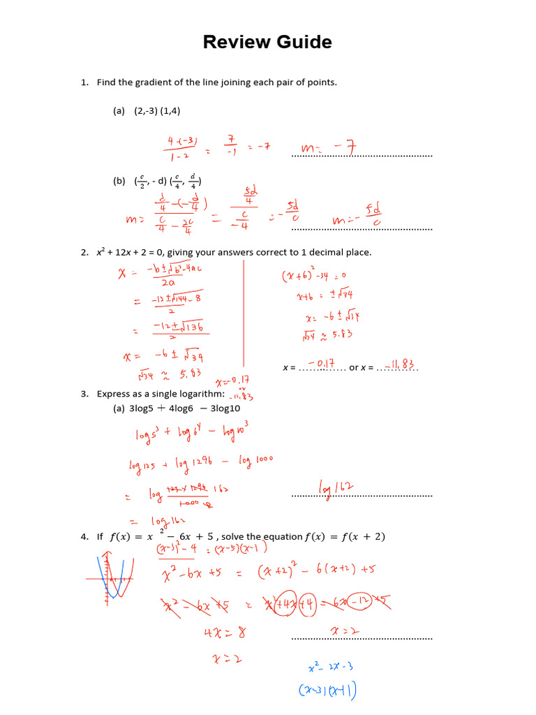 2023 Spring MidSemester Exam Review Guide | PDF | Mathematical Concepts | Mathematical Objects