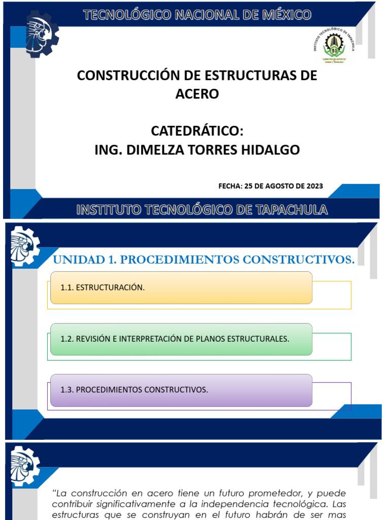 Procedimientos Constructivos | PDF | Acero | Deformación (ingeniería)