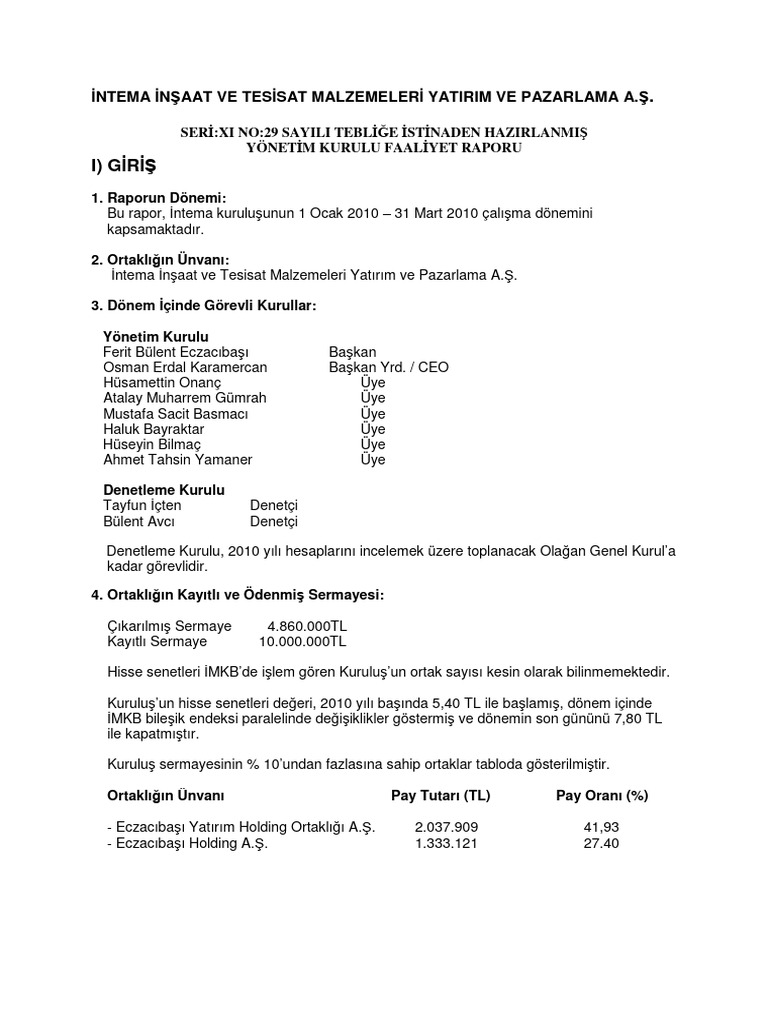 Faaliyet Raporu | PDF