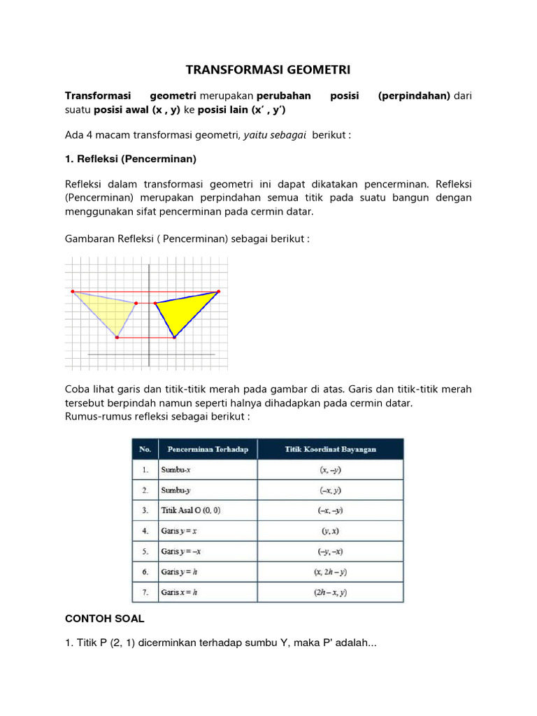 Materi Transformasi Geometri | PDF