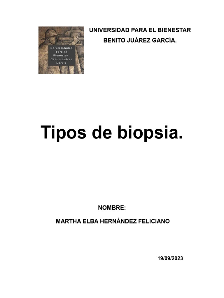 Tipos de Biopsia y Sus Aplicaciones | PDF | Biopsia | Especialidades ...