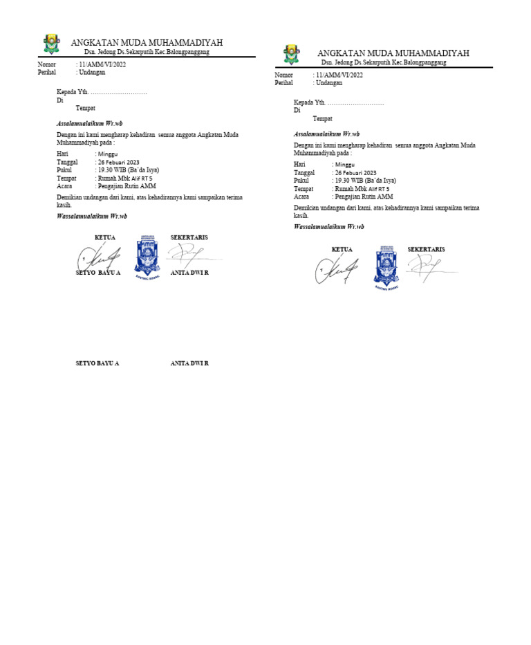 Undangan AMM-3 | PDF
