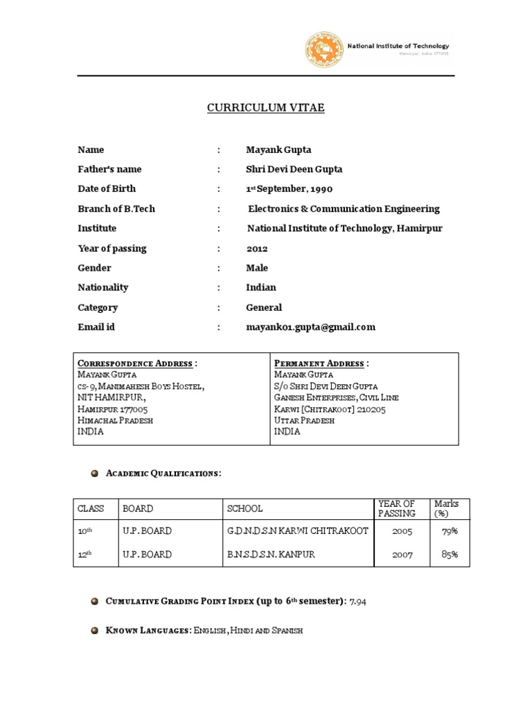 Mayank Resume | PDF | Science And Technology | Science