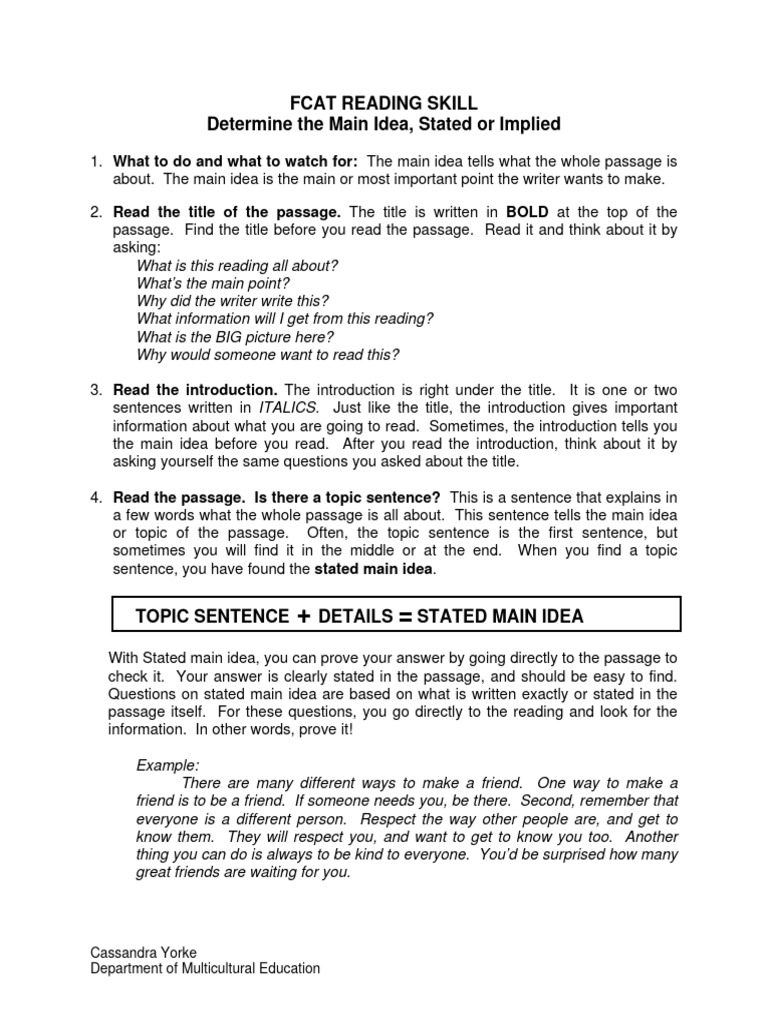 Determine The Main Idea With Graphic Organizers | PDF | Paragraph | Essays