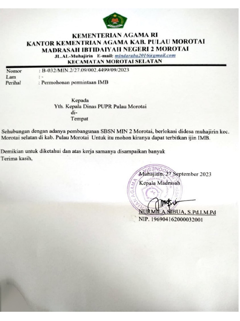 Surat Permohonan PUPR | PDF