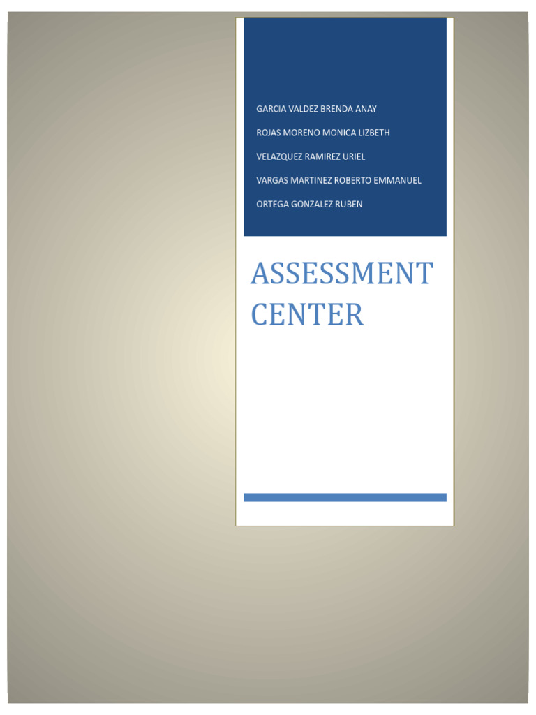 Assessment Center | PDF | Evaluación