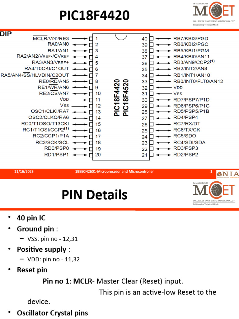 UNIT III - PIC Architecture, Data Serialization, RAM ROM Allocation | PDF | Random Access Memory ...